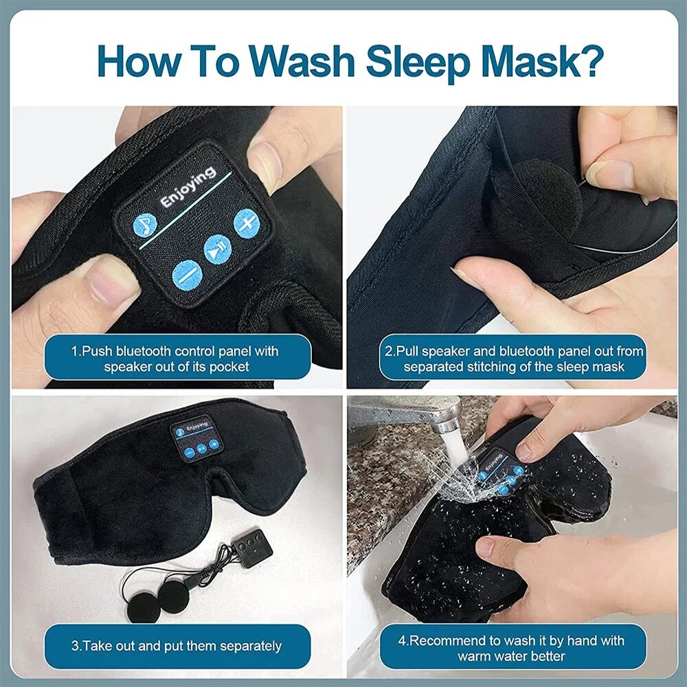 Маска для сна Bluetooth, Blue — фото 1