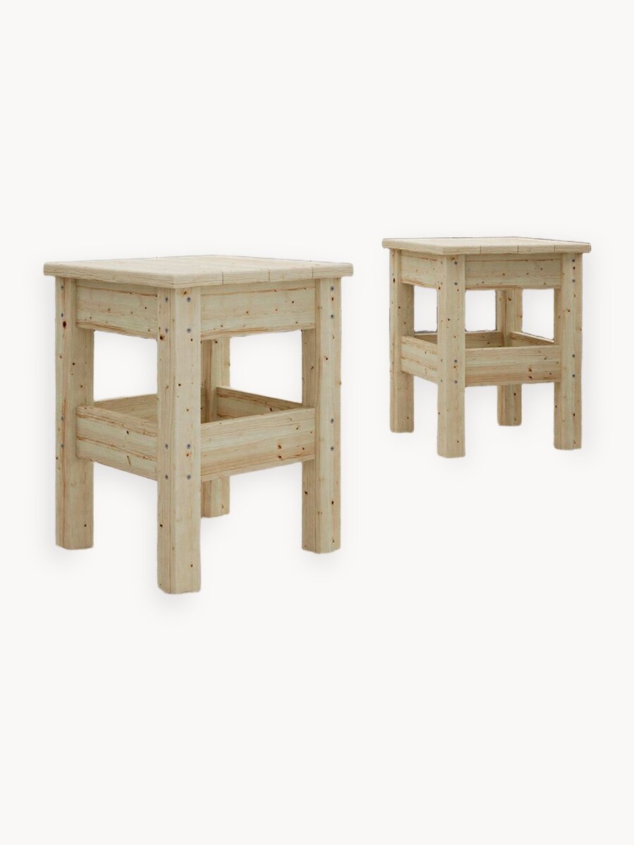 Табурет для кухни деревянные усиленные комплект 2шт