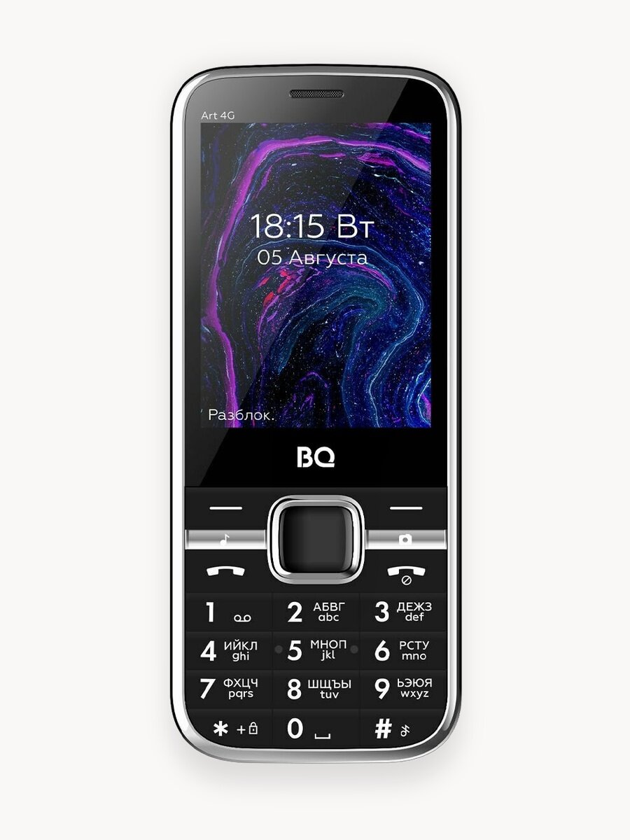 Кнопочный мобильный телефон с 2-мя СИМ-картами BQ 2800L Art 4G Black