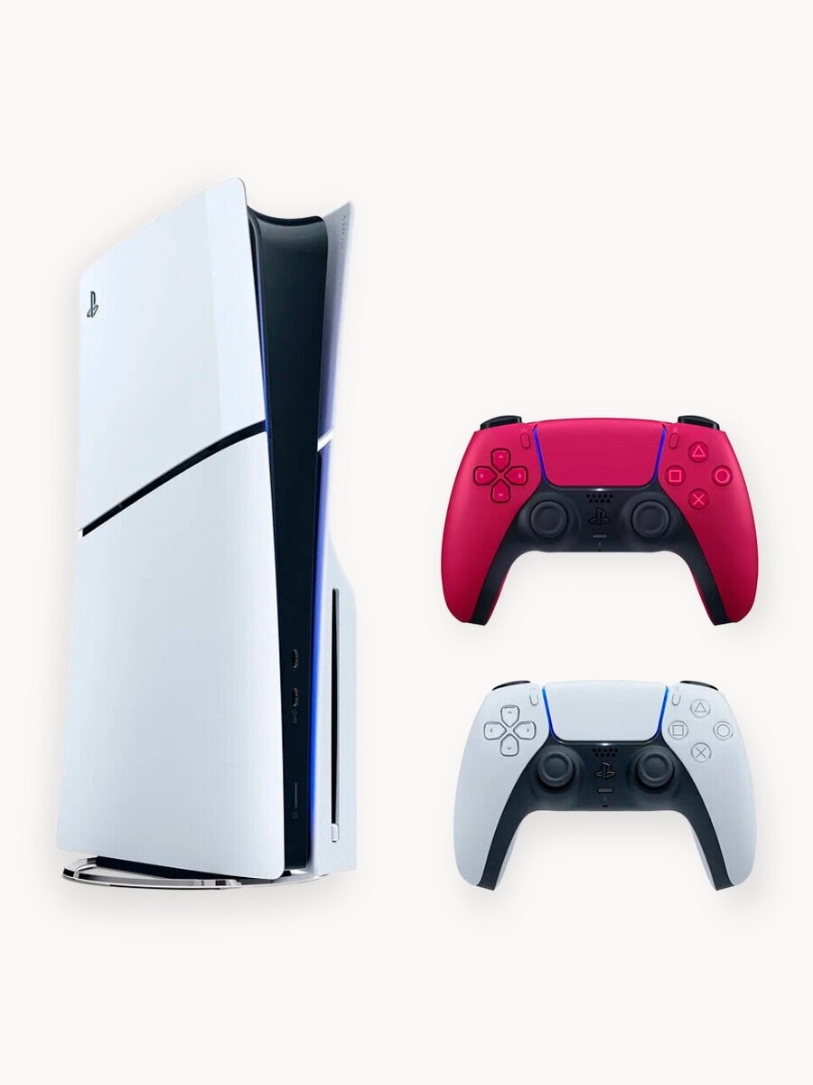 Игровая приставка Sony PlayStation 5 Slim, с дисководом, 1 ТБ, два геймпада, вилка Type A
