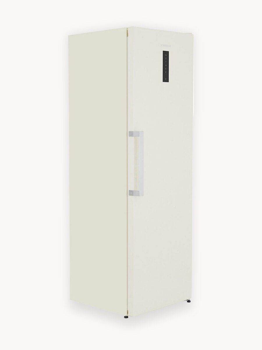 Однокамерный холодильник SCANDILUX R711EZ12B, бежевый мрамор, A+, No Frost, 404 л 186 см, Перенавешиваемые двери