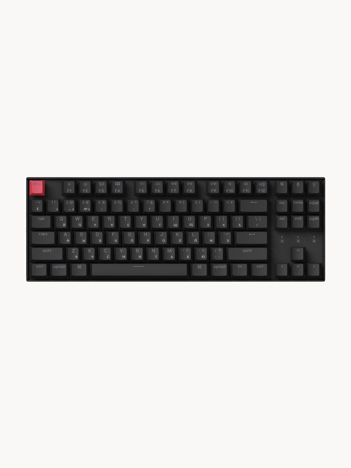 Беспроводная механическая клавиатура Keychron QMK (K8X-A1Z) Super Red Switch, White Led