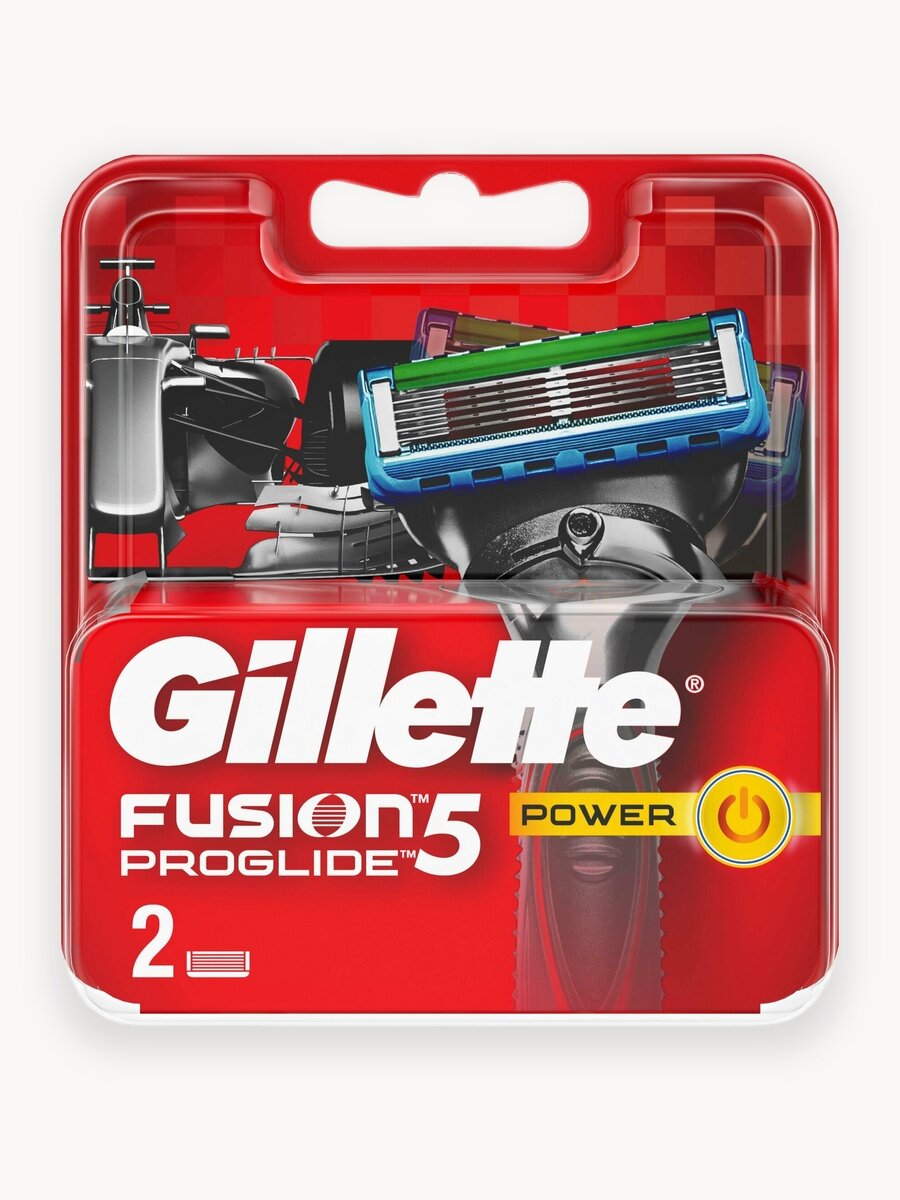 Сменные кассеты Gillette Fusion5 ProGlide Power, 2 шт.