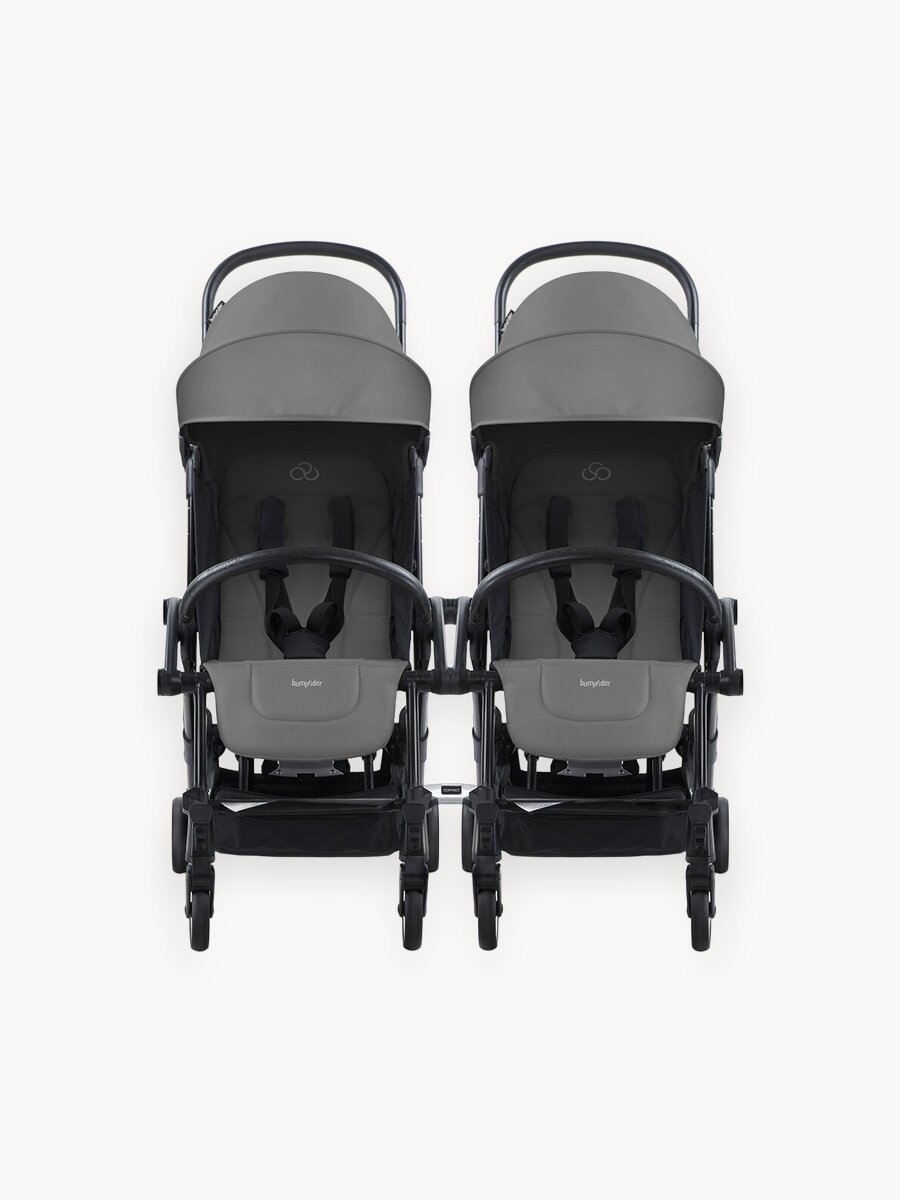Коляска прогулочная для двойни Bumprider Connect 3 Grey (компл)