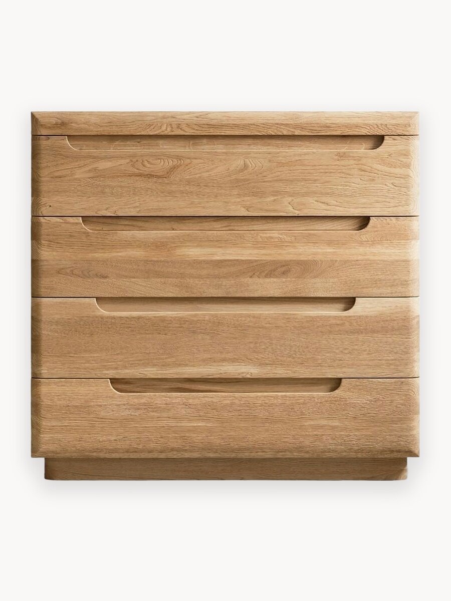 Комод из массива дуба Белфан Bremen, деревянный, с ящиками, дуб натуральный, стиль лофт/эко