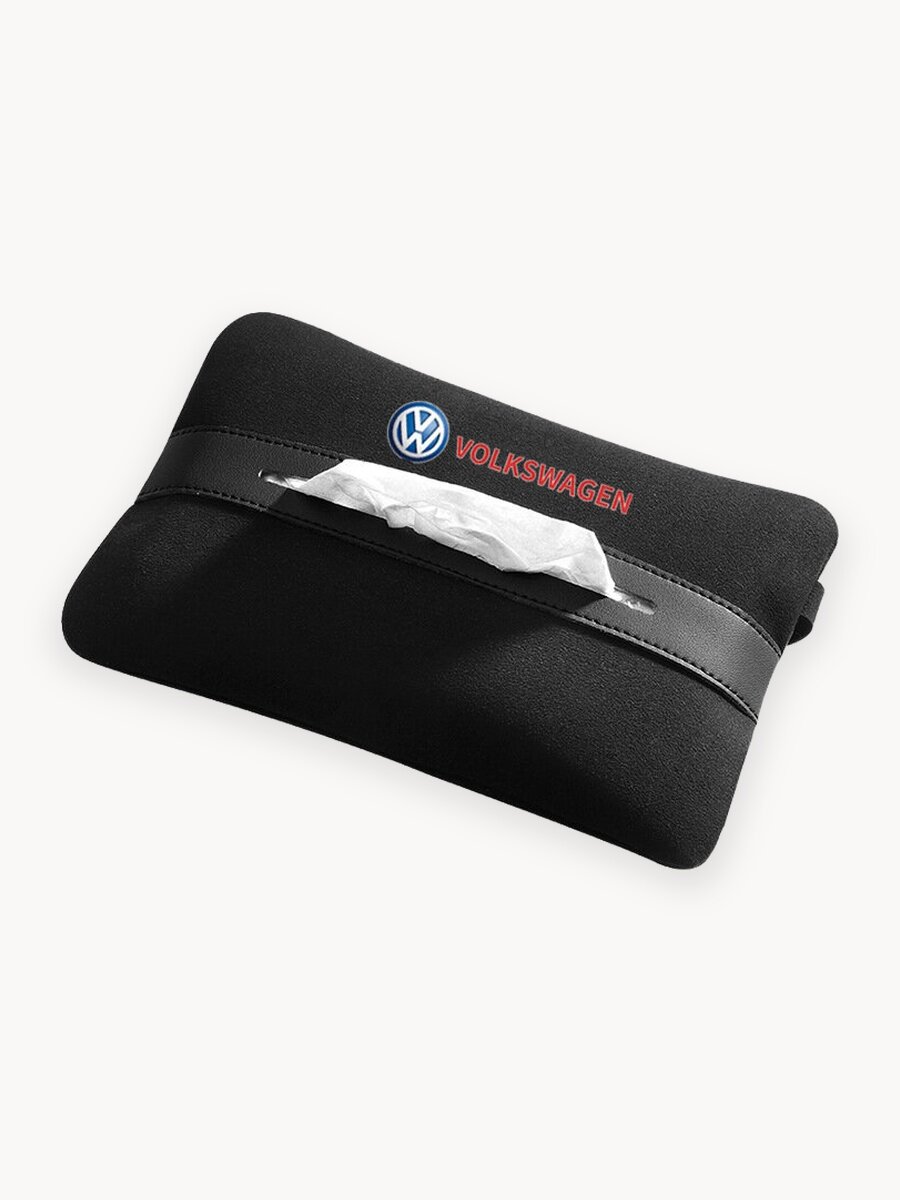 Автомобильная замшевый держатель для хранения салфеток с логотипом автомобиля VOLKSWAGEN