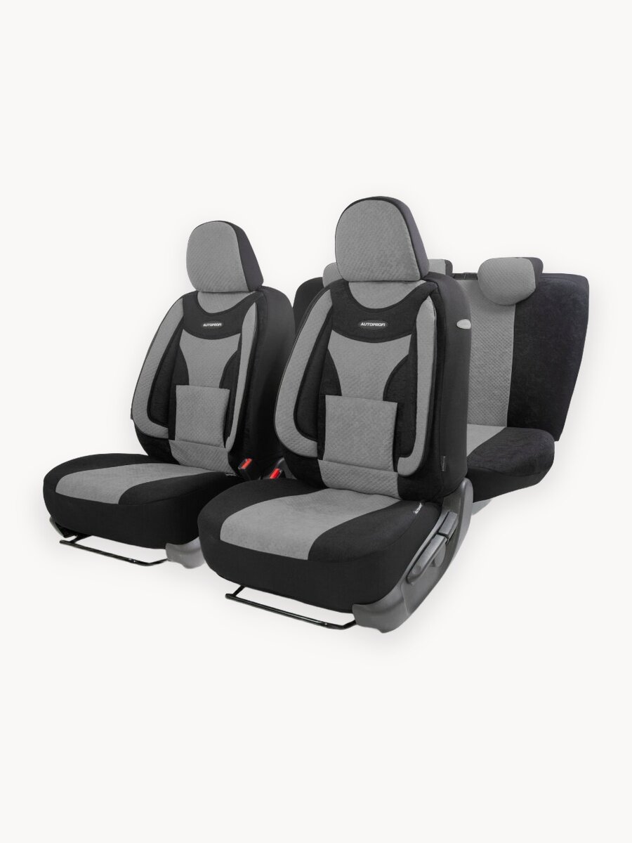 Чехлы на сиденья универсальные, анатомические, серия EXTRA COMFORT, ECO-1105 BK/D. GY