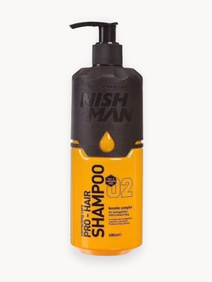 NISHMAN Мужской шампунь для волос Кератиновый комплекс, 400 мл