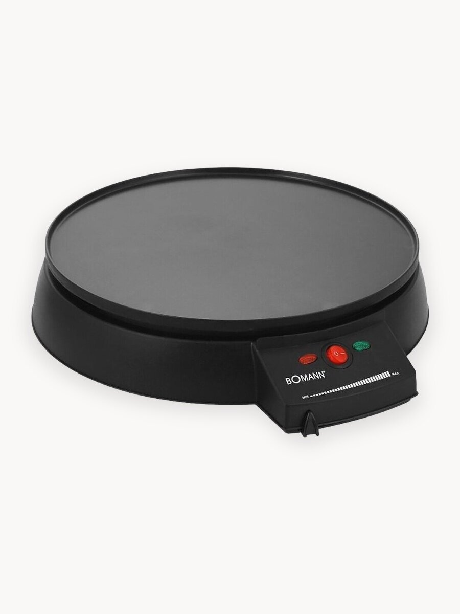 Блинница Bomann CM-2221 schwarz, мощность 900 Вт, термостат, черный