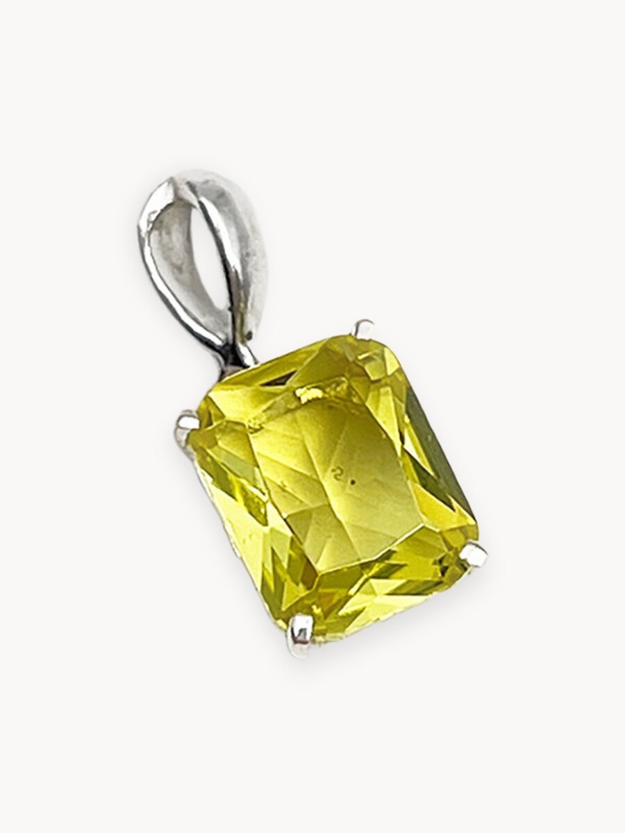 Подвеска, серебро, 925 проба, родирование, александрит синтетический