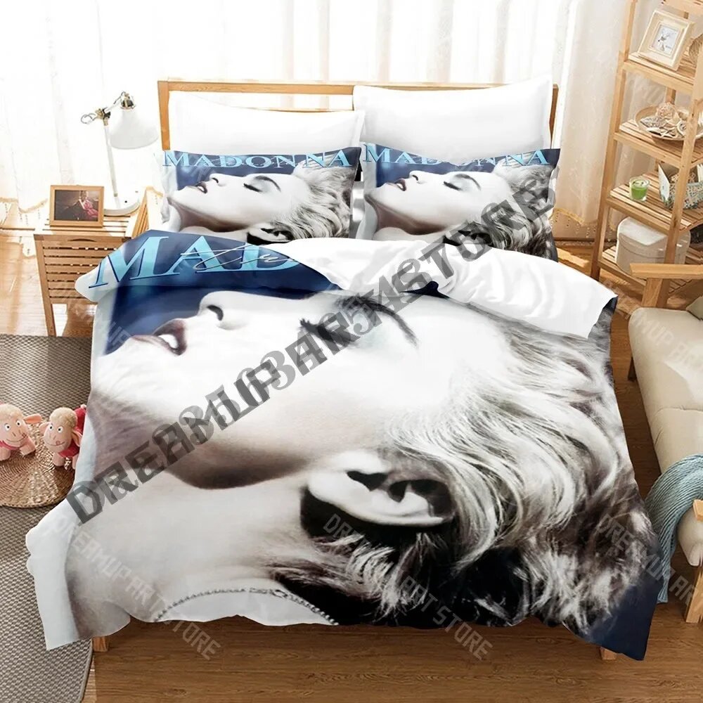 Комплект постельного белья Madonna 3D print полиэстер/хлопок AU Double 180x210cm, 4