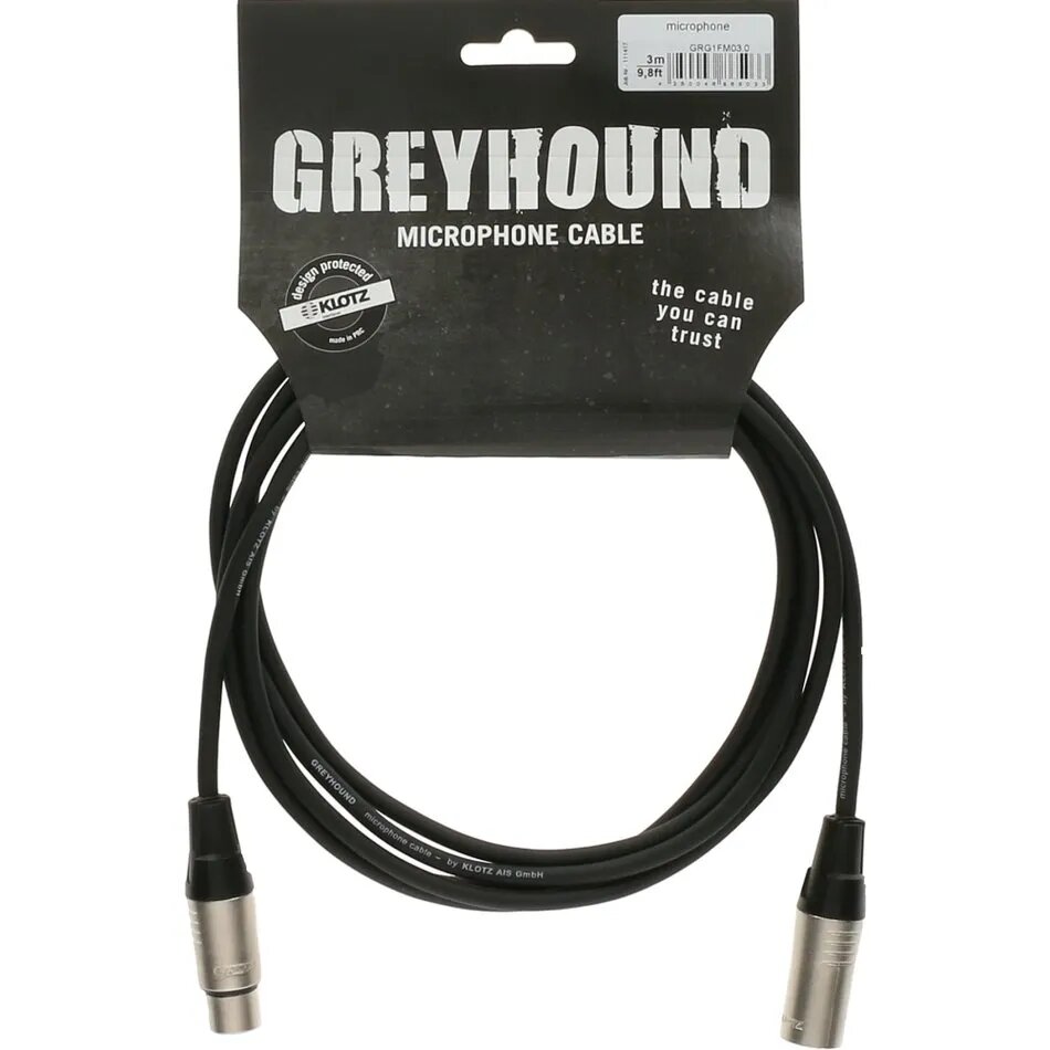 Кабель микрофонный Klotz GRG1FM03.0 GREYHOUND