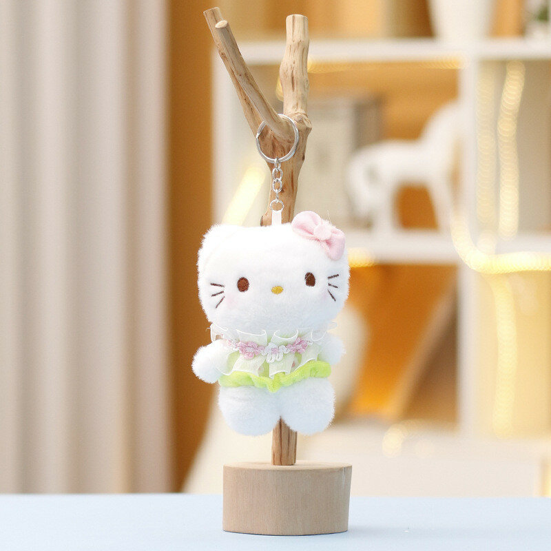 Soft plush figure with short fur material for collectors and kids, green