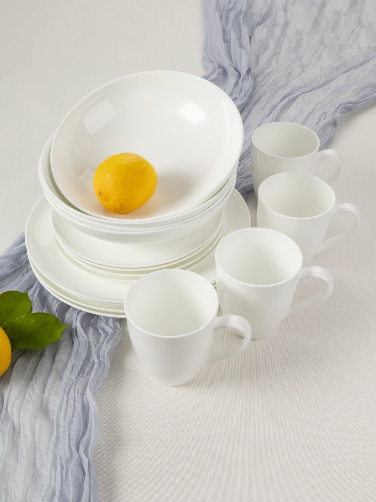 Набор обеденный Zapel Table Blanche 16 предметов на 4 пeрсоны