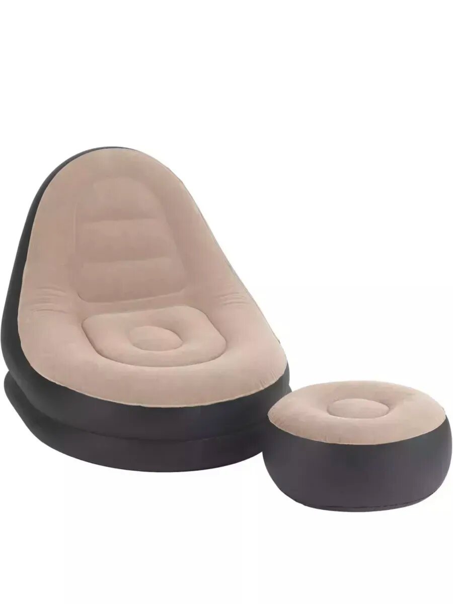 Надувное кресло с пуфом