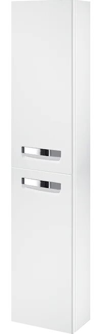 Шкаф-пенал для ванной Roca Gap L подвесной, 34, 4 см, белый, глянцевый, с дверками, фурнитура хром, из МДФ