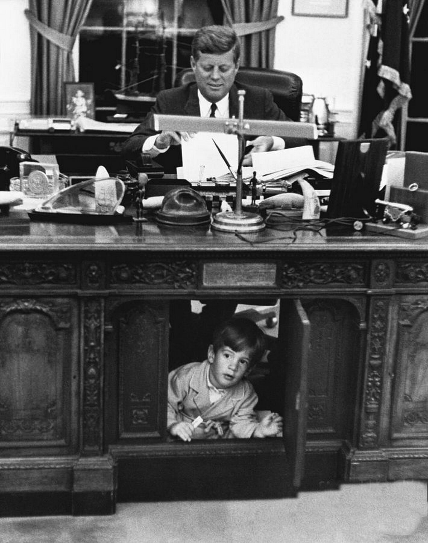 Плакат, постер президент США Джон Ф. Кеннеди на бумаге, размер 42х60см