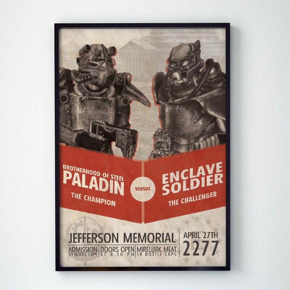 Плакат, постер Fallout на бумаге, размер 30х42см