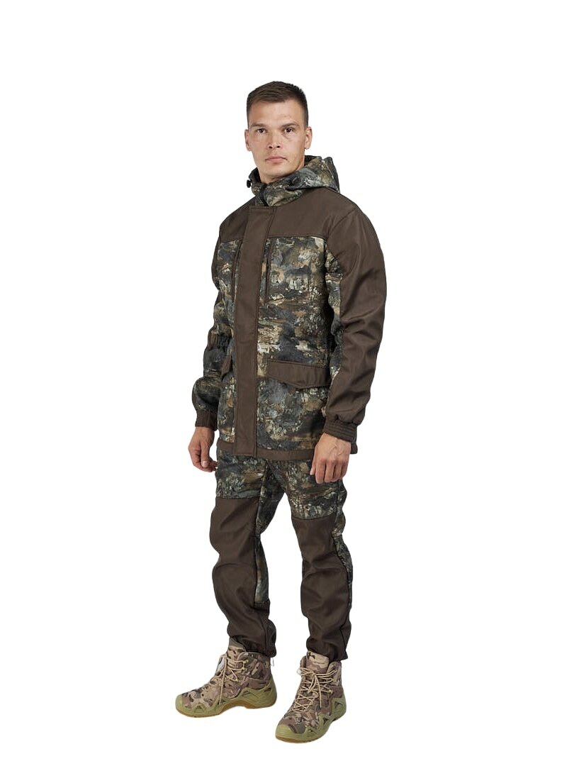 Костюм демисезонный мужской Gorka Light 551-2 Khaki 21, тактический походный с брюками для леса, защитный камуфляжный мужской комплект, форма спецодежды для охоты, рыбалки, туризма и работы