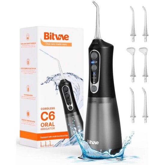 Портативный ирригатор Bitvae C6 Water Flosser, черный