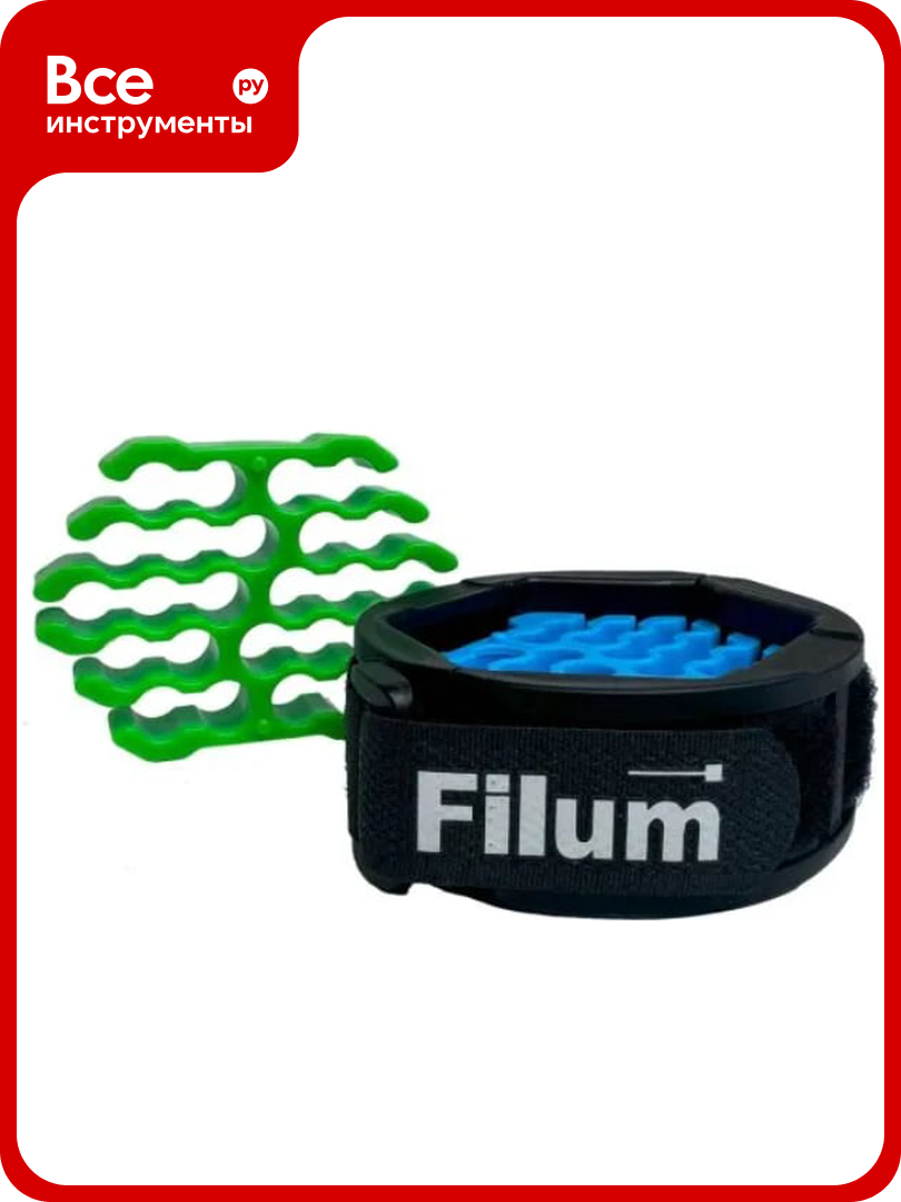 Кабельная гребенка Filum для организации 24-х кабелей в пучек. Cat 5е/6/6A, внешний диаметр оболочки до 9мм, кабельный