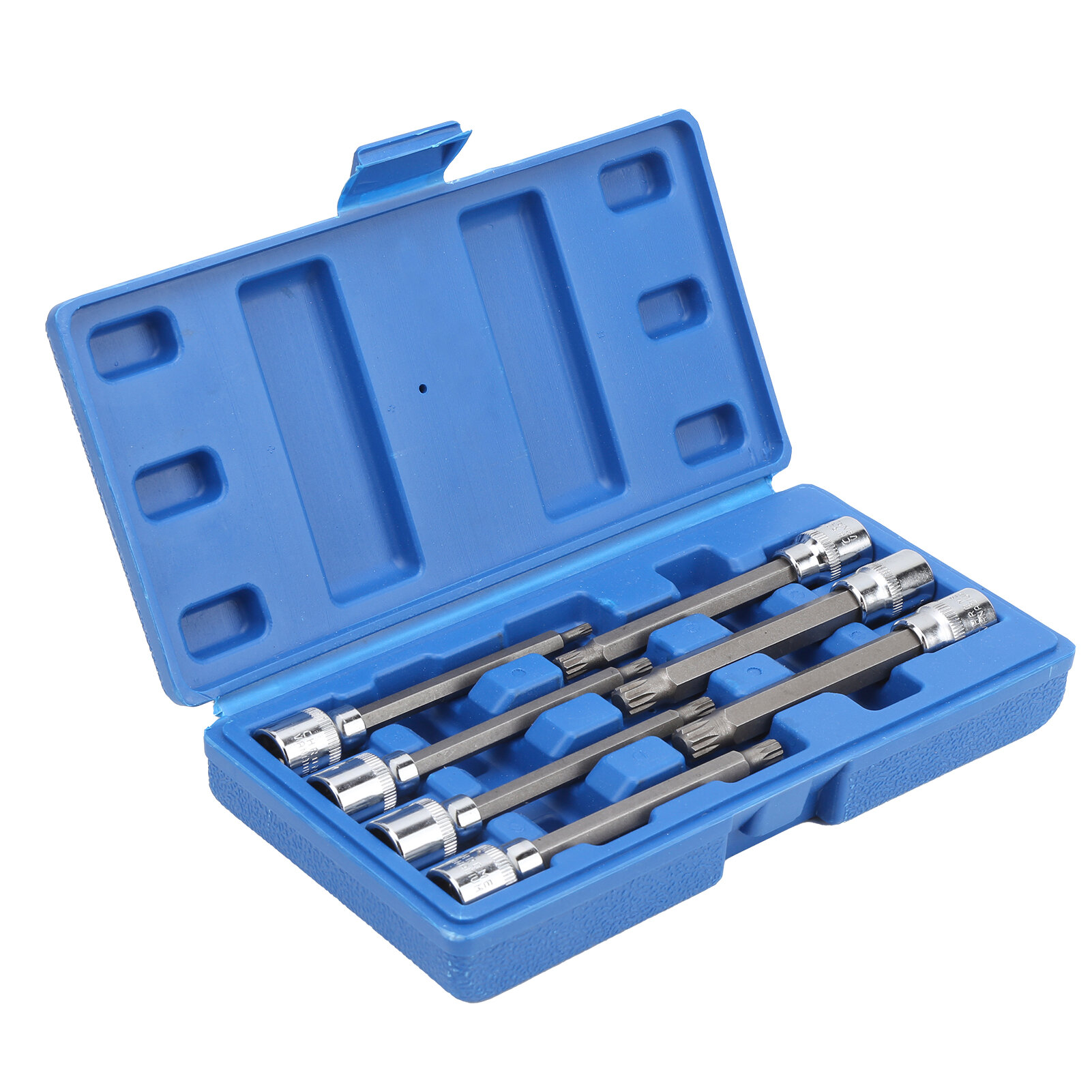 Набор экстра-длинных бит для торцевых гаек M4-M10 с коробкой для инструмента 7 шт, 3/8 дюймов, для автосервиса