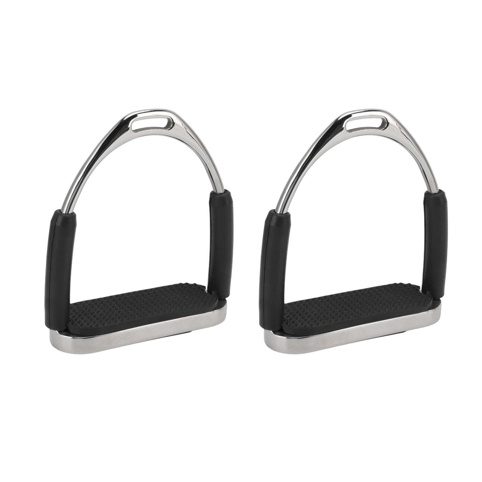 2 шт. Эргономичные стремя из нержавеющей стали с антискользящим покрытием, легкий монтаж для верховой езды