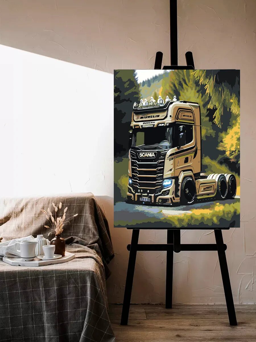 Картина по номерам Scania r730 Streamline Тягач Скания