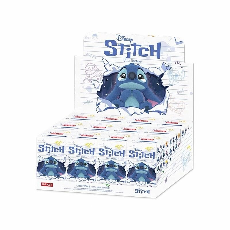 POP MART - Коллекция Disney Stitch Little Emotions Серия Слепая коробка, Подарки, украшения комнат, Набор (12 шт)