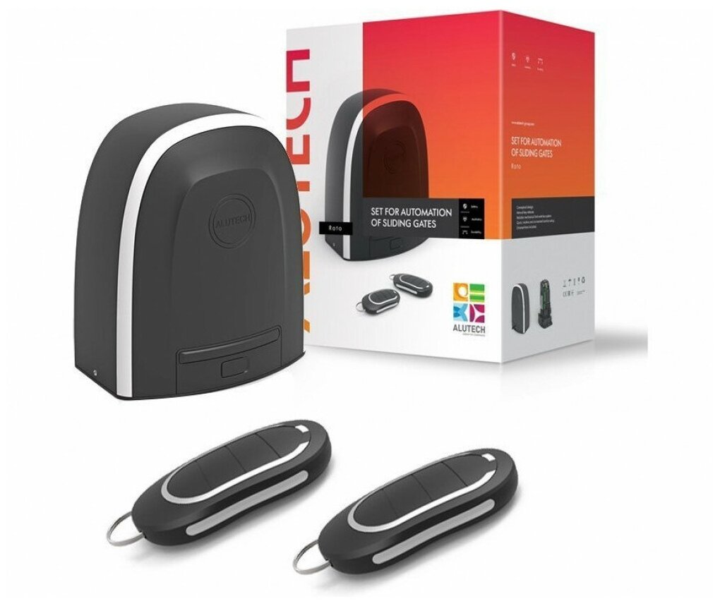 Комплект электропривода Alutech RTO-500KIT для откатных ворот весом до 500 кг.