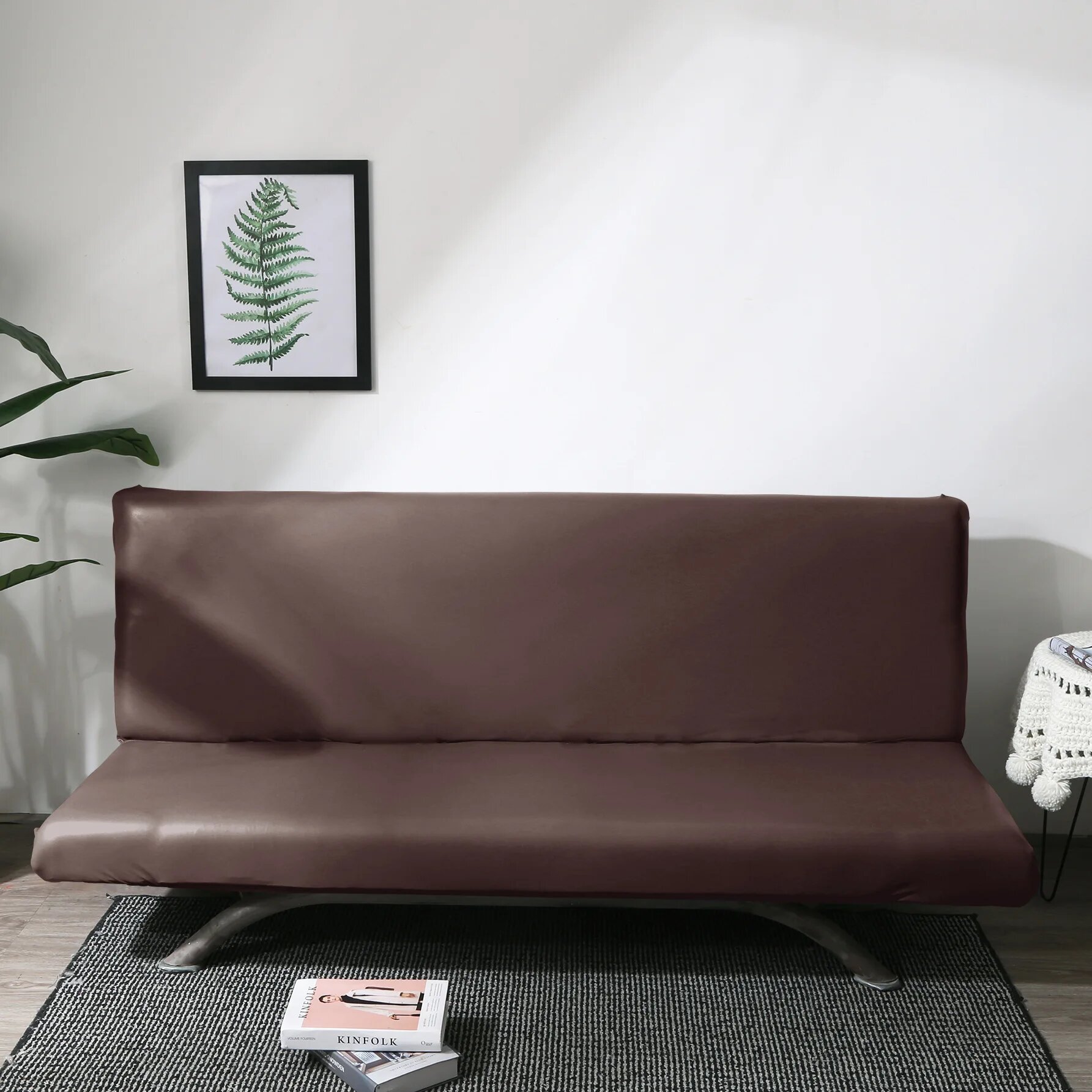 Чехол для дивана из искусственной кожи черный/кофейный/серый, 1.2Meter, Бордовый