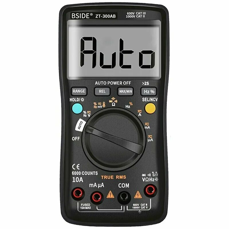 Цифровой мультиметр -300AB Амперметр с беспроводной технологией True RMS Auto Rang Интеллектуальный аналоговый вольтметр Тестер конденсаторов