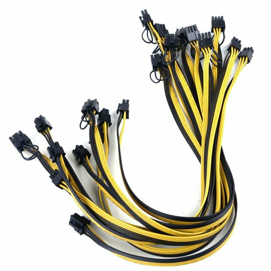 Качественный кабель PCI-E размером 10 50 см от 6pin до 8Pin (6 + 2Pin) 18AWG для замены на вторичном рынке