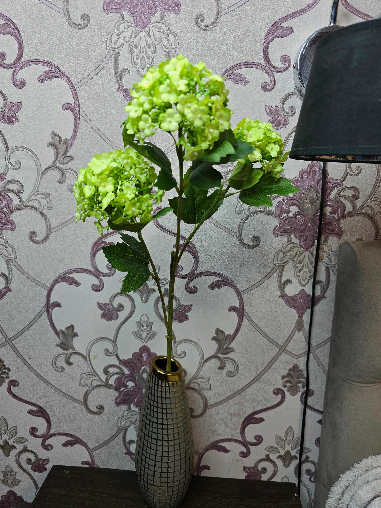 Искусственные растение гортензия три головы