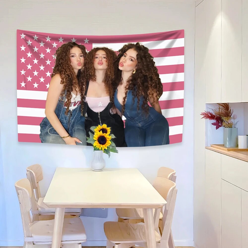 Kalogeras Sisters 2025 американский флаг настенный гобелен настенный домашний декор общежитие спальня вечерние фон ткань, 2, 120X180CM