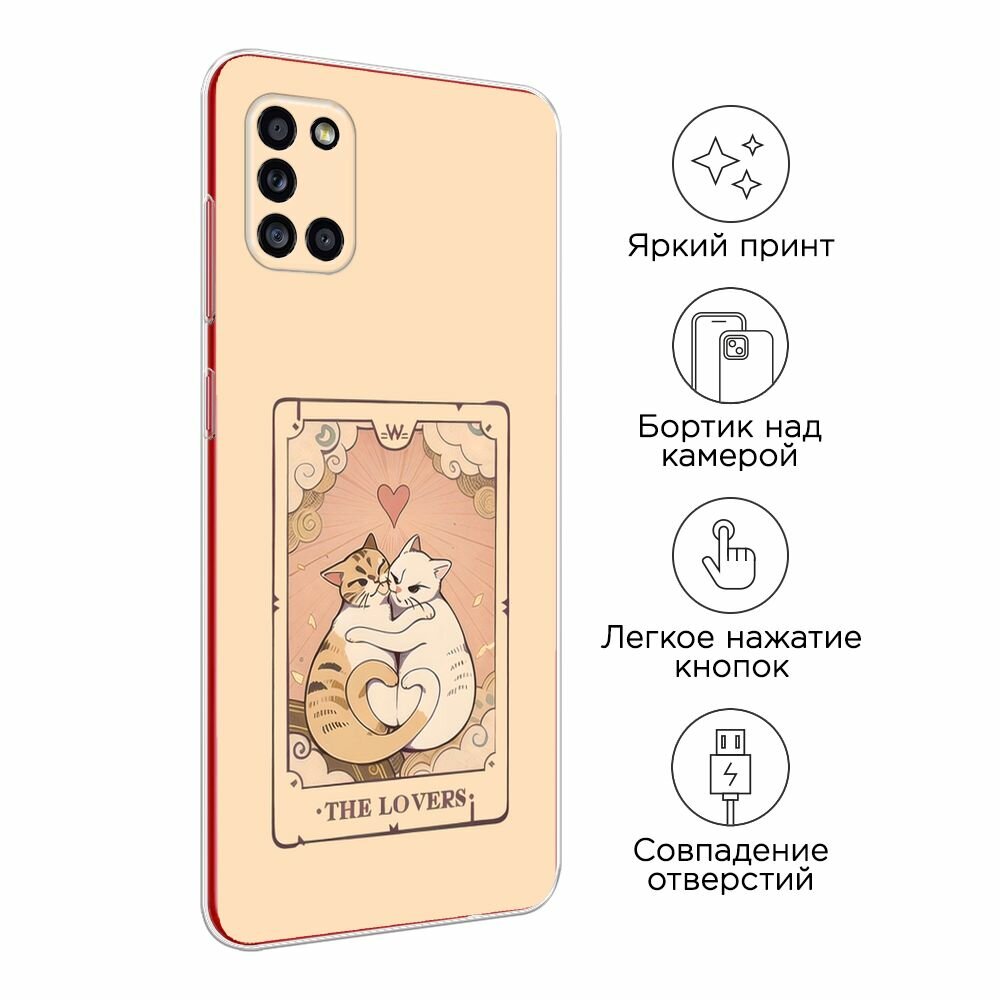 Чехол на Samsung Galaxy A31 / Самсунг Галакси А31 с принтом "The lovers cats 1 - 14 февраля" — фото 1