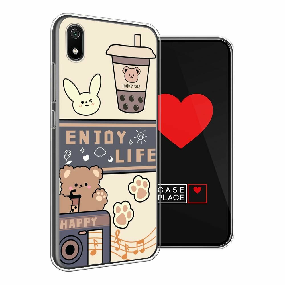 Чехол на Xiaomi Redmi 7A / Сяоми Редми 7А с принтом "Enjoy life 1" — фото 1