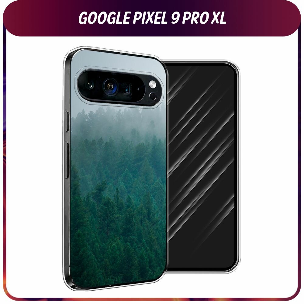 Чехол на Google Pixel 9 Pro XL / Гугл Пиксель 9 Про XL с принтом "Лес в облаках"
