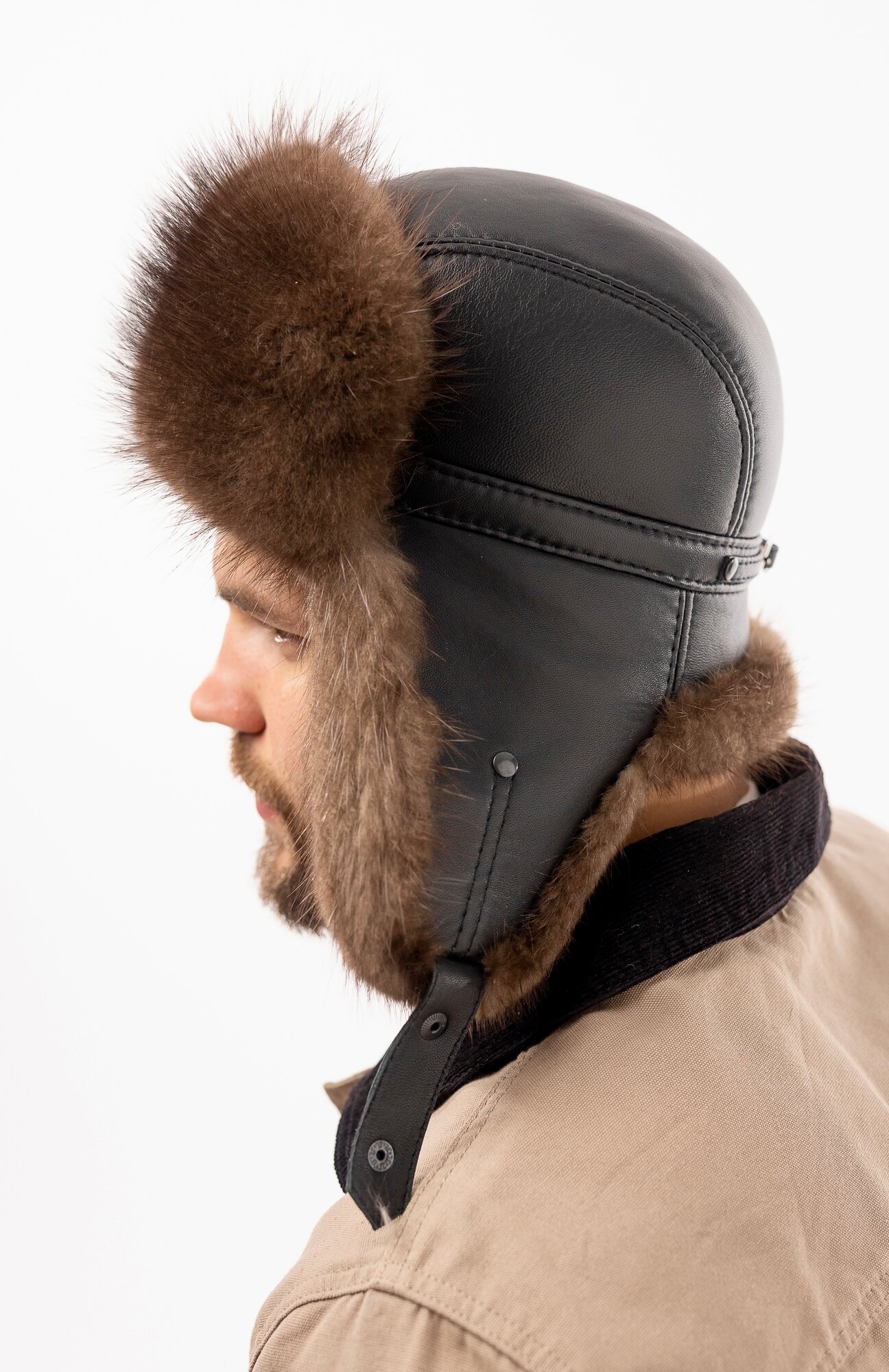 Шапка-ушанка для мужчин