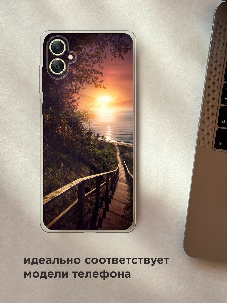 Чехол на Samsung Galaxy A06 / Самсунг Галакси А06 с принтом "Мост у воды" — фото 1