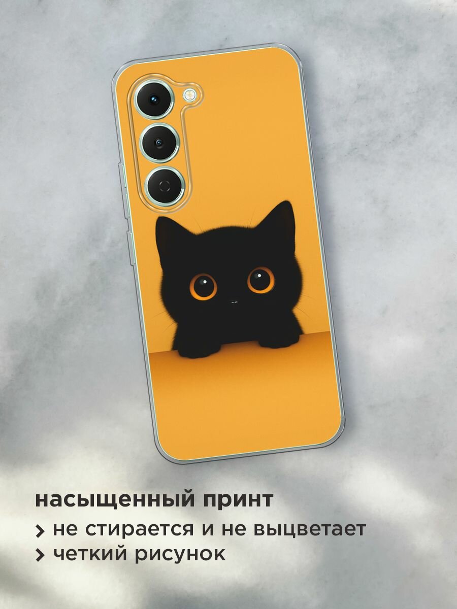Чехол на Tecno Spark 40 Pro / Текно Спарк 40 Про с принтом "Контрастный котик" — фото 1