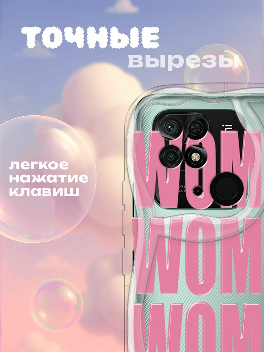 Чехол на Xiaomi Redmi 10C / Редми 10С с принтом WOMEN 2, прозрачный — фото 1