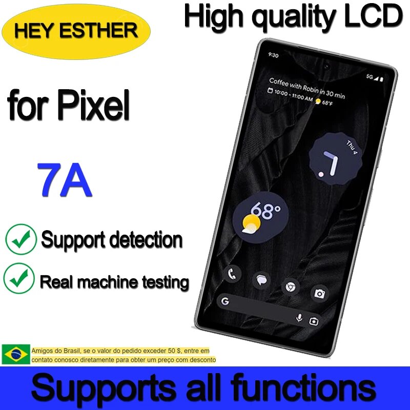 OLED, HDR, 90 Гц 6,1 'Замена для Google Pixel 7A ЖК-дисплей сенсорный экран GWKK3, GHL1X, G0DZQ, G82U8