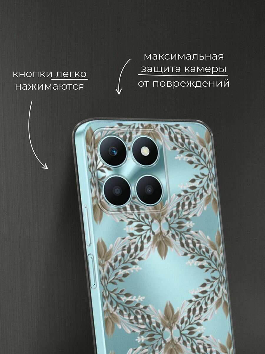 Чехол на Honor X6A / Хонор X6A с принтом "Калейдоскоп цветов" — фото 1