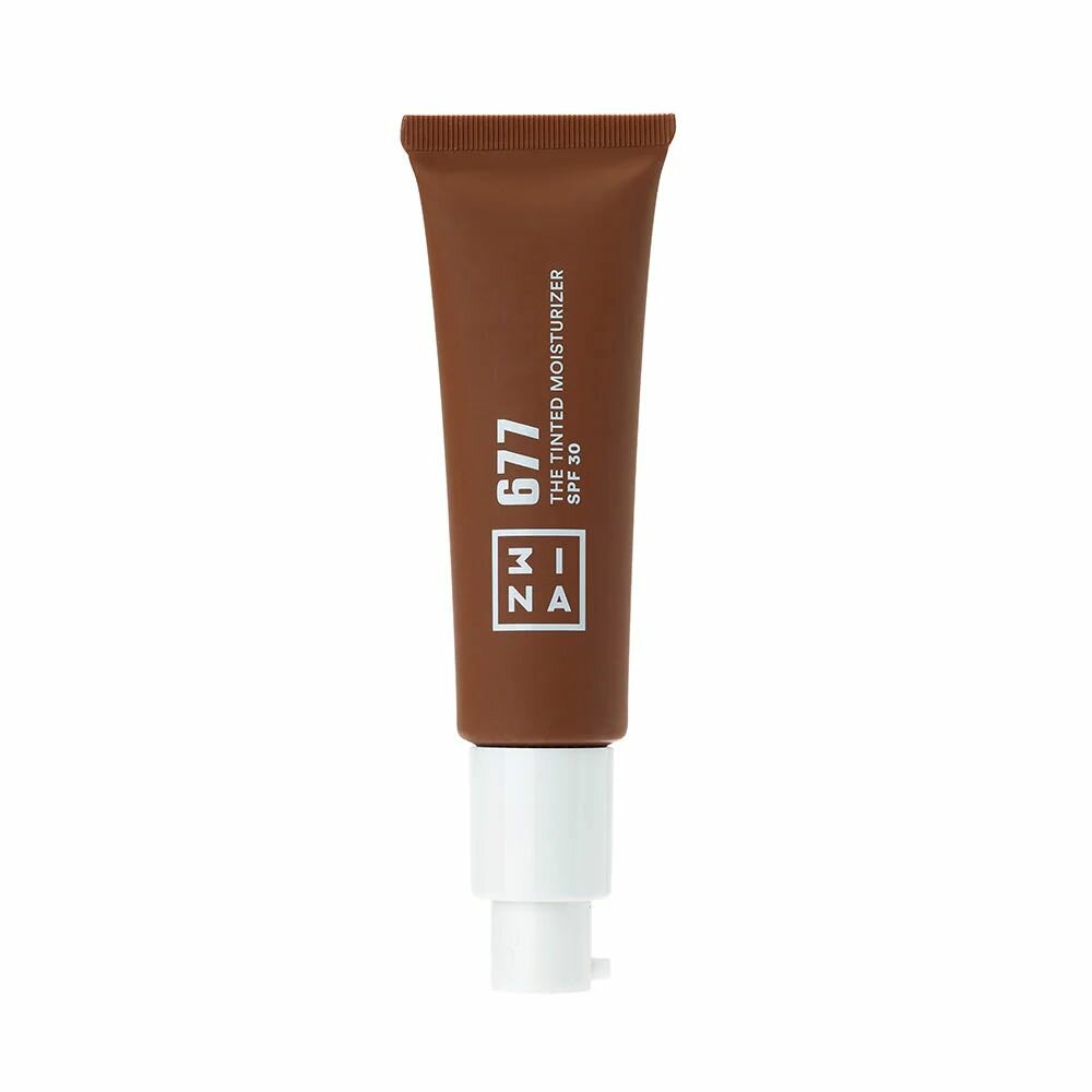 Тональный Крем 3INA (Мина, Зина) The Tinted Moisturizer с Увлажняющим Эффектом, SPF 30 - 677 (Темная кожа с Нейтральным подтоном)