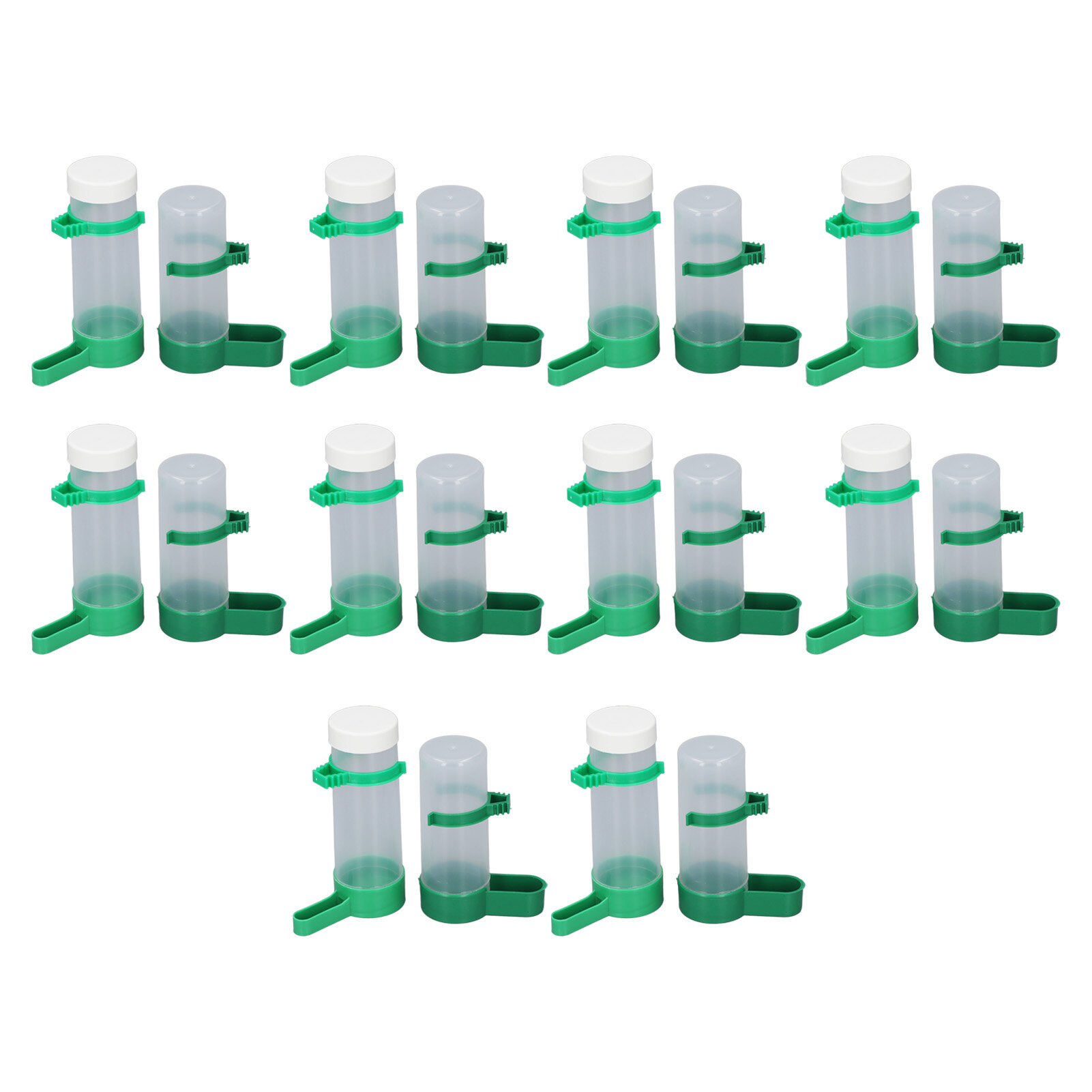 Набор из 10 кормушек для птиц, 140 мл диспенсер для воды и 150 мл кормушка для птиц с зажимами для домашних птиц, попугаев и корелл