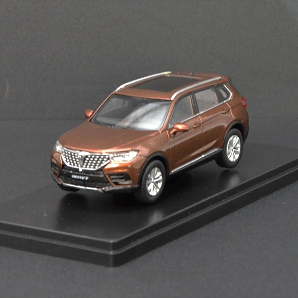 Масштаб 1:43, литой под давлением сплав Zhonghua V3 V6 V7, внедорожник, игрушки, модель автомобиля, классическая ностальгия, подарок для взрослых, сувенир, статический дисплей, Коричневый