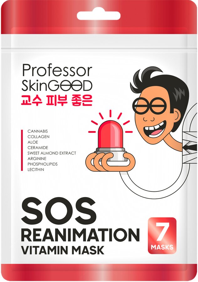 Маска для лица PROFESSOR SKINGOOD Фантастическое питание анти-стресс, 7шт, (4 шт)