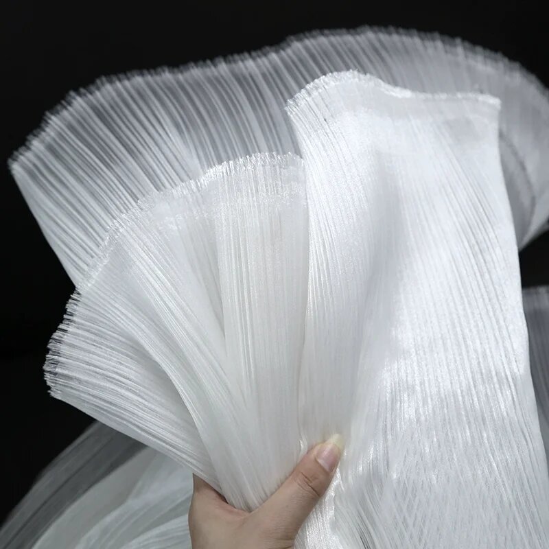 Марлевые цветы из органзы для декора Белый, White