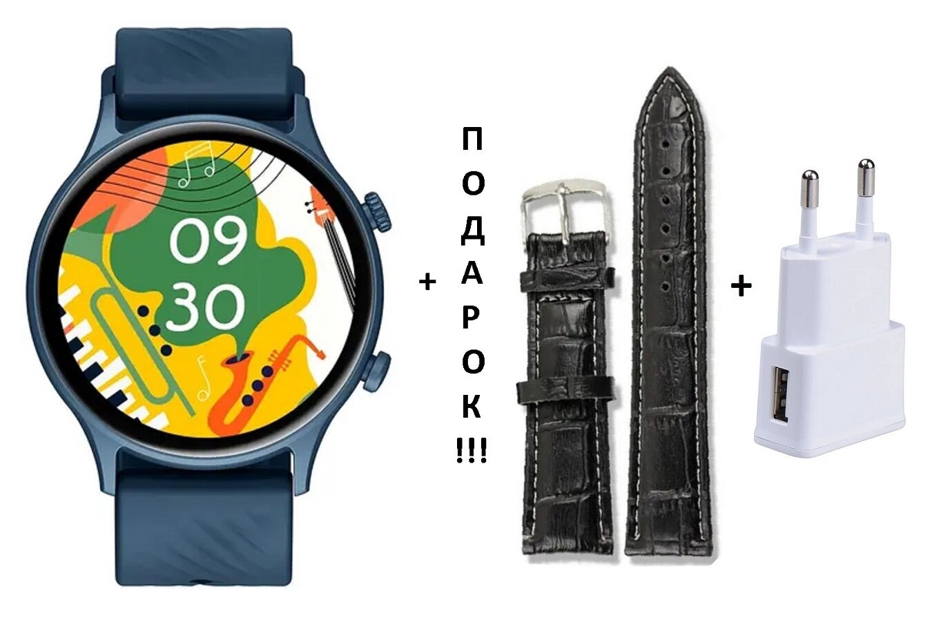 Умные часы ZEBLAZE Btalk 2 Lite Blue Гарантия 1 год. Для контроля здоровья и занятий спортом.